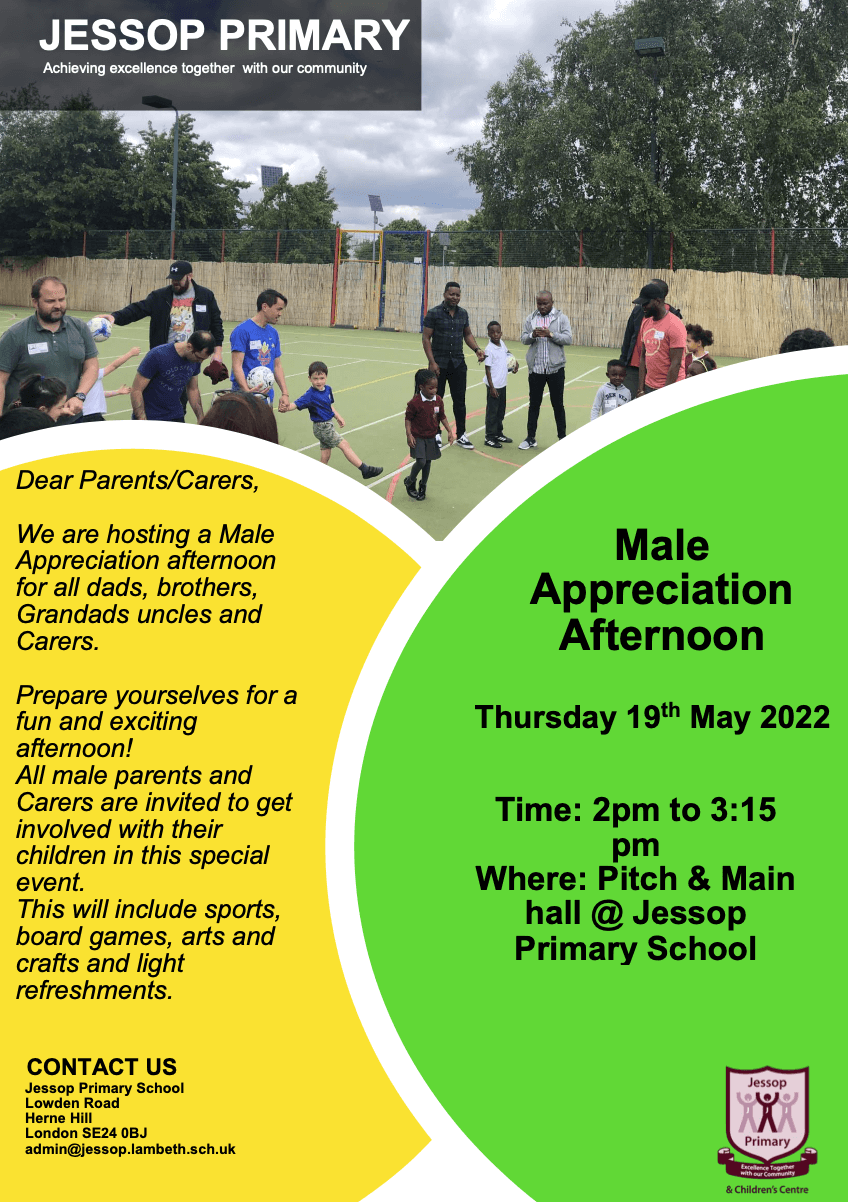 Male Appreciation Day - 19th May - Jessop Primary