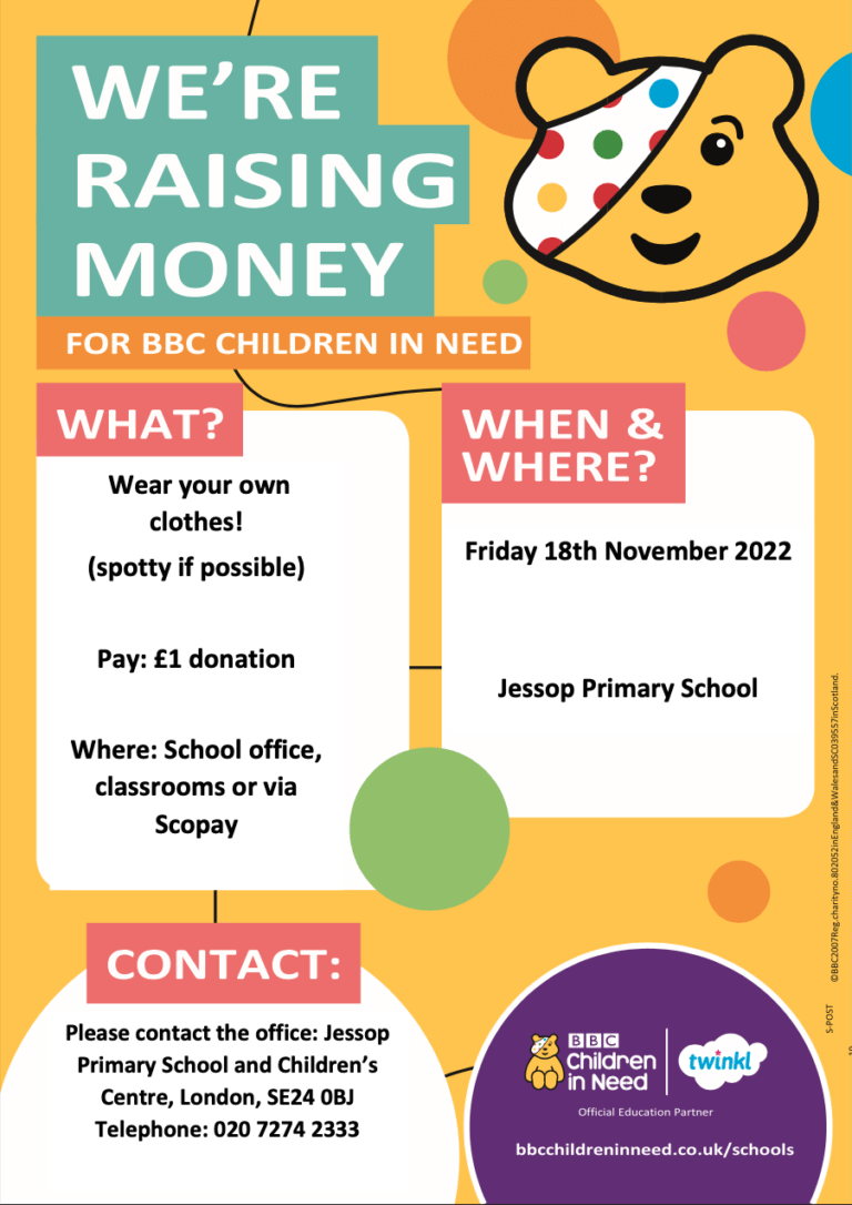 Children in Need Flyer - 18th November 2022 - Jessop Primary