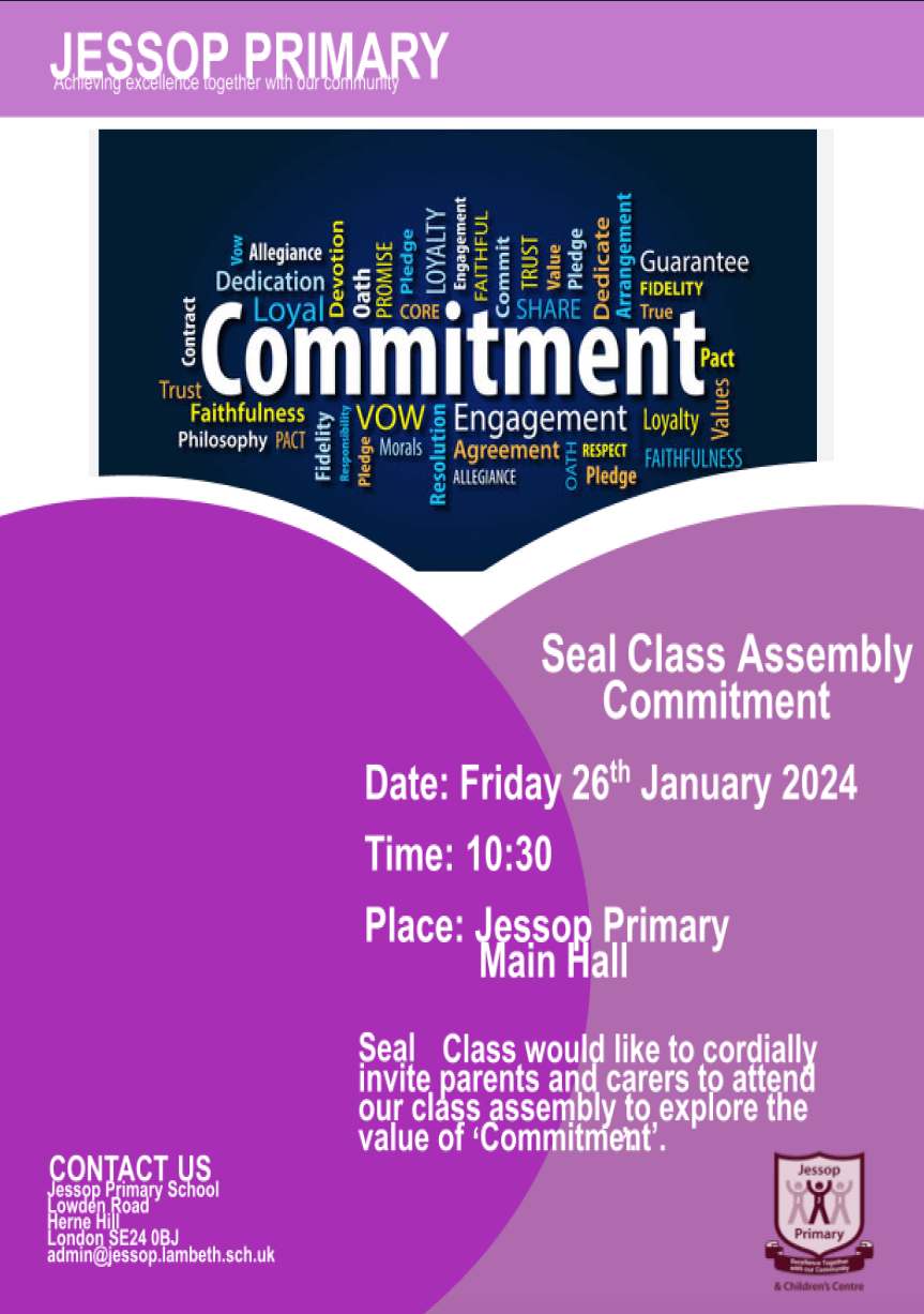 Seal Class Assembly Flyer - Jessop Primary